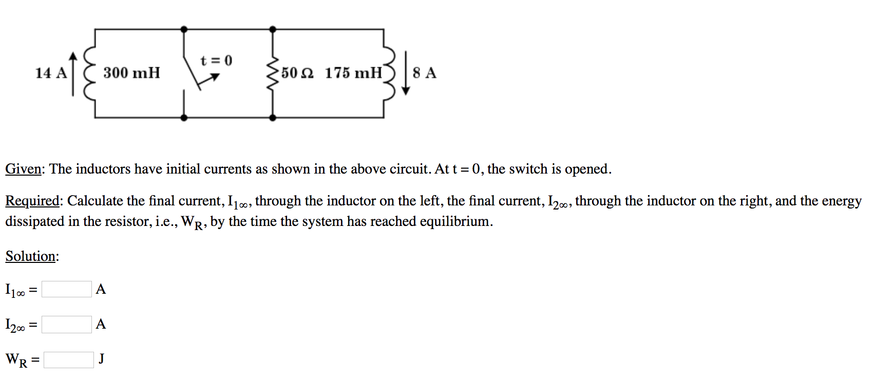 Solved P Indct05 Given: The inductors have initial currents | Chegg.com