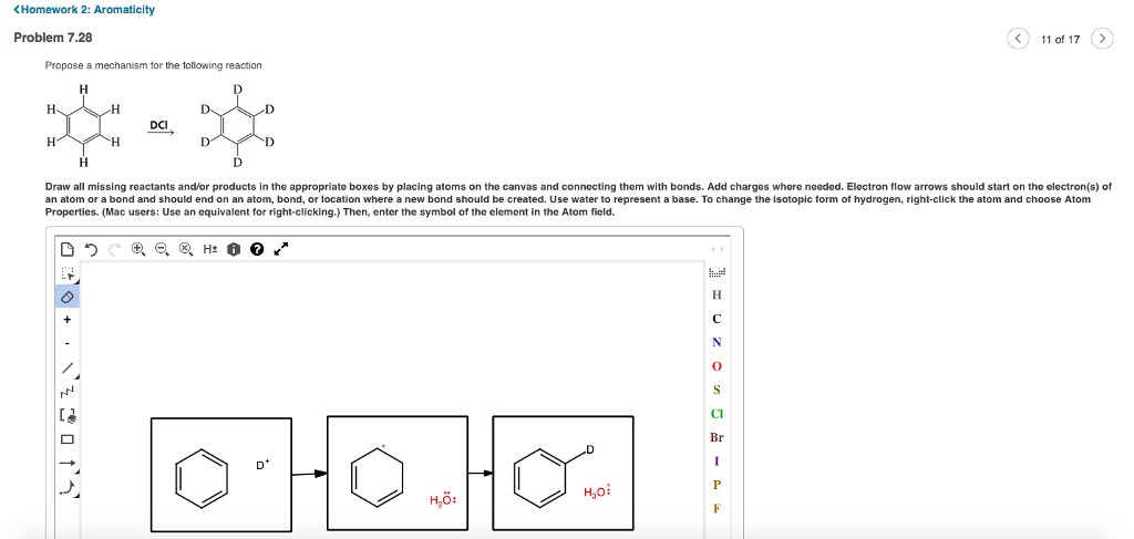 Solved Homework 2: Aromaticity Problem 7.28 11 of 17 Propose | Chegg.com