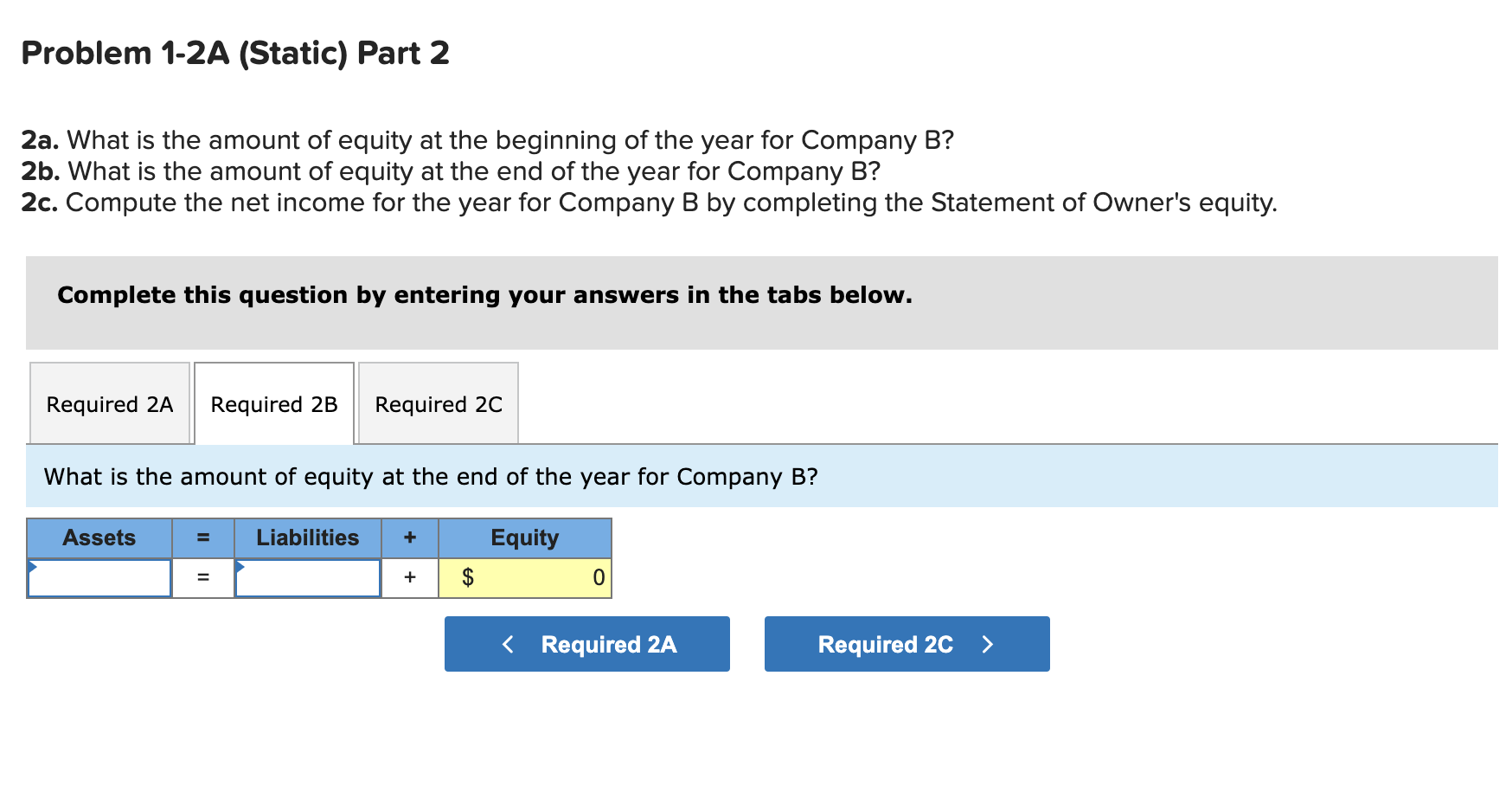 Solved Required Information Problem 1 2a Static