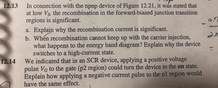 Solved 12.13 In connection with the npnp device of Figure | Chegg.com