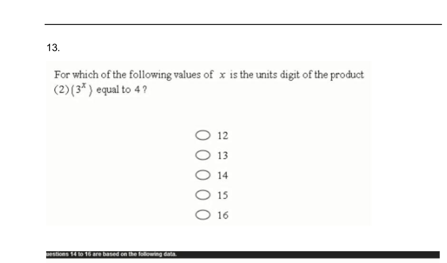 Solved For which of the following values of x is the units | Chegg.com