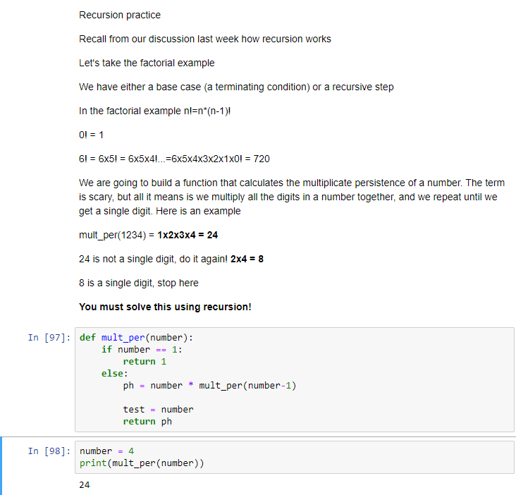 Solved Recursion practice Recall from our discussion last | Chegg.com