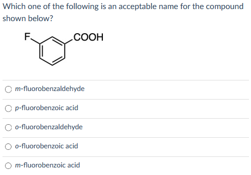 Solved Which one of the following is an acceptable name for | Chegg.com