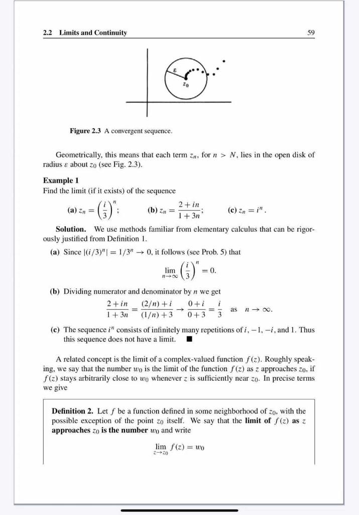 Solved 2.2 Limits and Continuity 59 20 Figure 2.3 A | Chegg.com