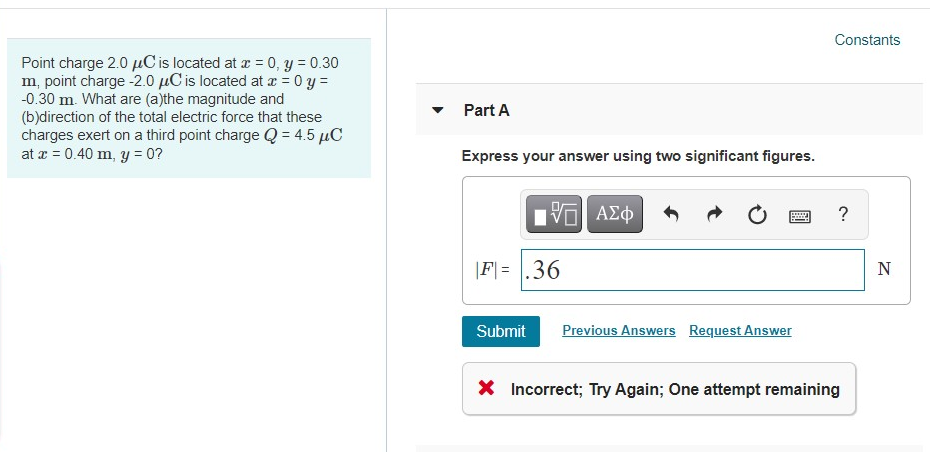 Solved Constants Point charge 2.0 C is located at x = 0, y = | Chegg.com