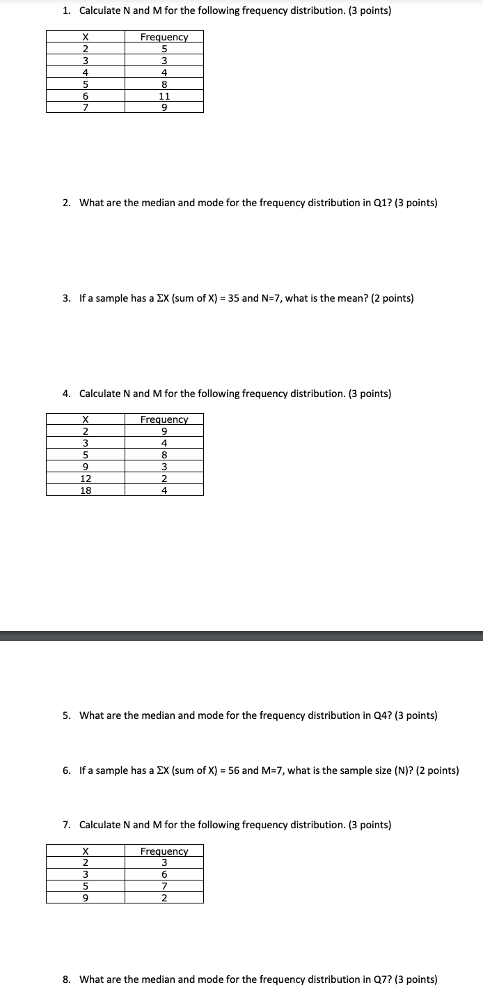 Solved Calculate N ﻿and M ﻿for the following frequency | Chegg.com