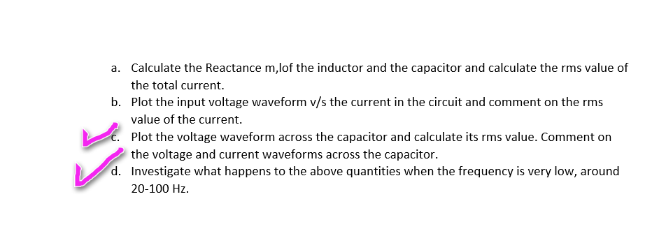 Solved Simulate the steady state voltage and current | Chegg.com