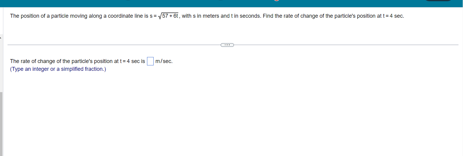 Solved The position of a particle moving along a coordinate | Chegg.com