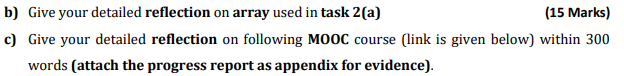 Solved a) Write a java program using array concept and | Chegg.com
