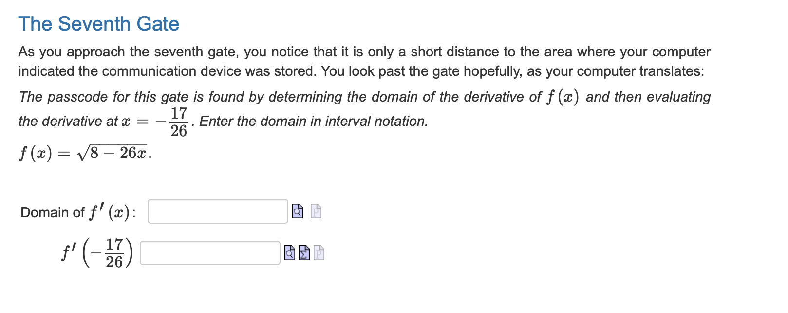 Solved The Seventh GateAs you approach the seventh gate, you | Chegg.com