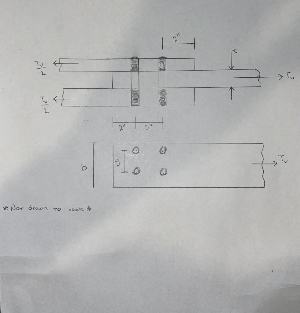 2.) The connection shown, is in double shear with the | Chegg.com