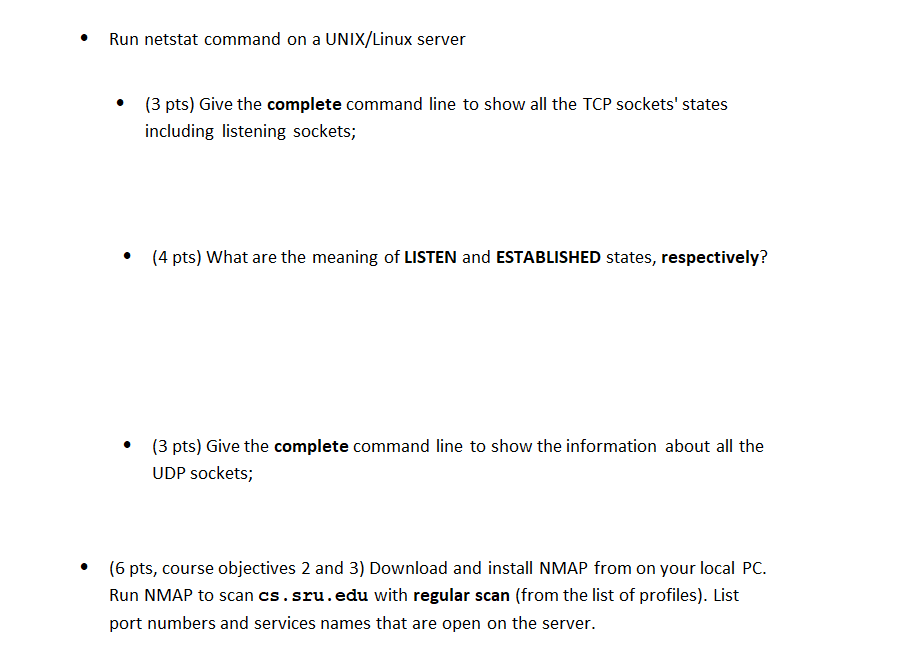 Solved Run Netstat Command On A Unixlinux Server 3 Pts 1507