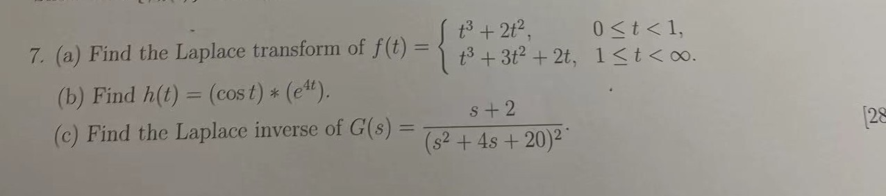 Solved Do not use AI please.(a) ﻿Find the Laplace transform | Chegg.com