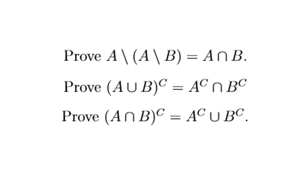 Solved Prove A \ (A \ B) A B Prove (A U B)c-An BC Prove (A | Chegg.com Solved Prove A \ (A \ B) A B Prove (A U B)c-An BC Prove (A | Chegg.com