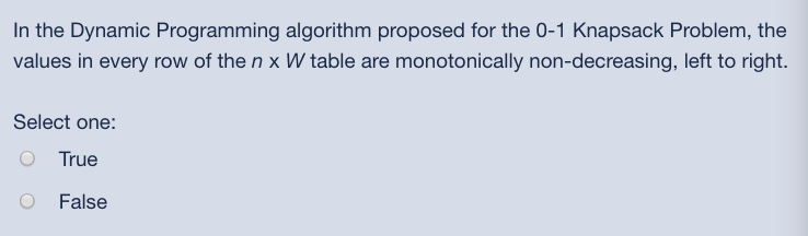 Solved In the Dynamic Programming algorithm proposed for the | Chegg.com