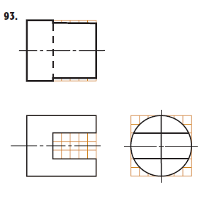 Solved Complete the missing lines in the orthographic views. | Chegg.com