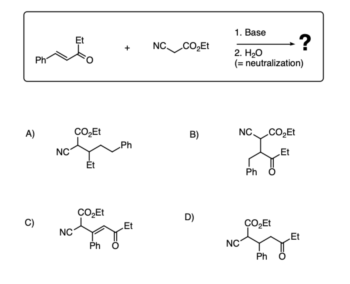 Solved Et are + NC Co Et 1. Base ? 2. H20 (= neutralization) | Chegg.com