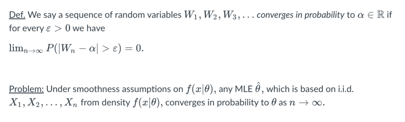 Solved Def. We say a sequence of random variables W1,W2,W3,… | Chegg.com