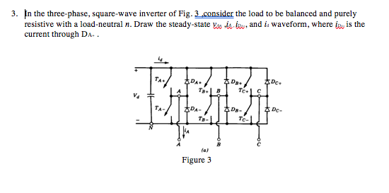 Solved 3. In the three-phase, square-wave inverter of Fig. 3 | Chegg.com