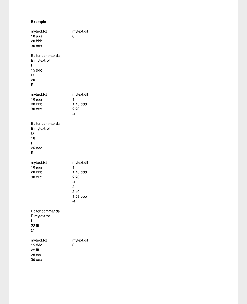 Solved Write Your Text Editor In C And Use Gcc Compiler On