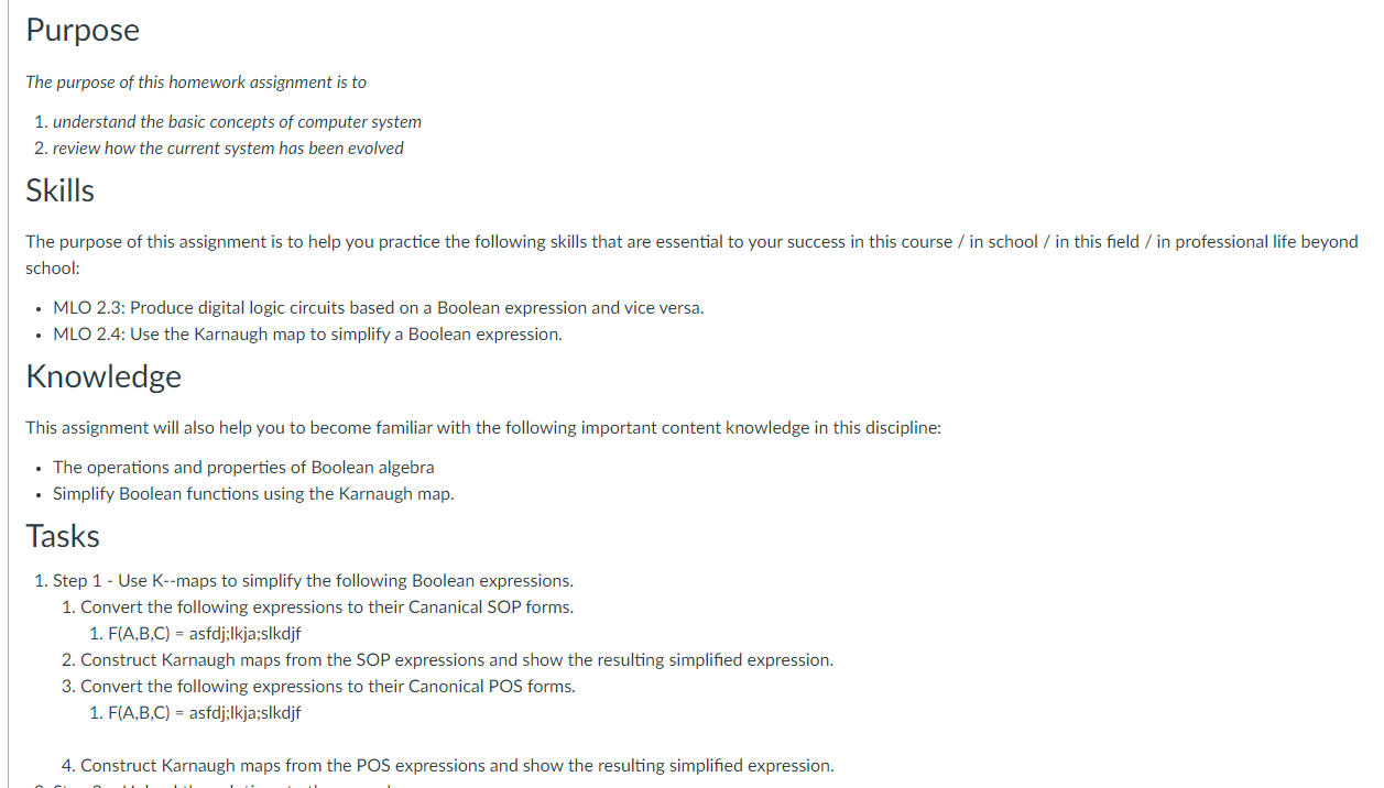 Purpose The purpose of this homework assignment is to | Chegg.com