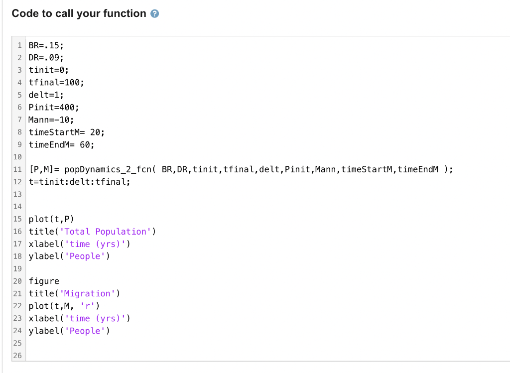 Solved Create a function that projects population based on | Chegg.com