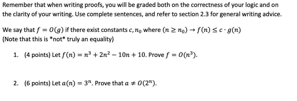 Solved Remember that when writing proofs, you will be graded | Chegg.com