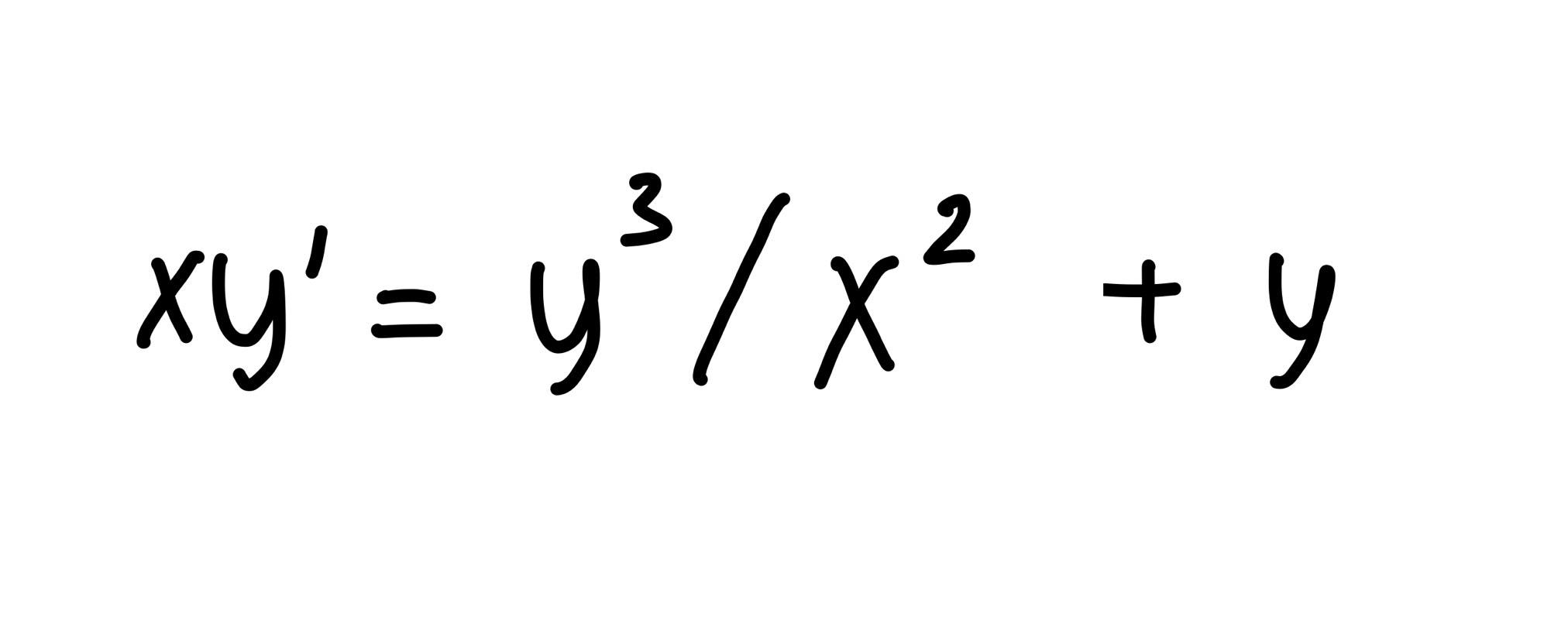Solved 3 xy' = y³ / x² + y | Chegg.com
