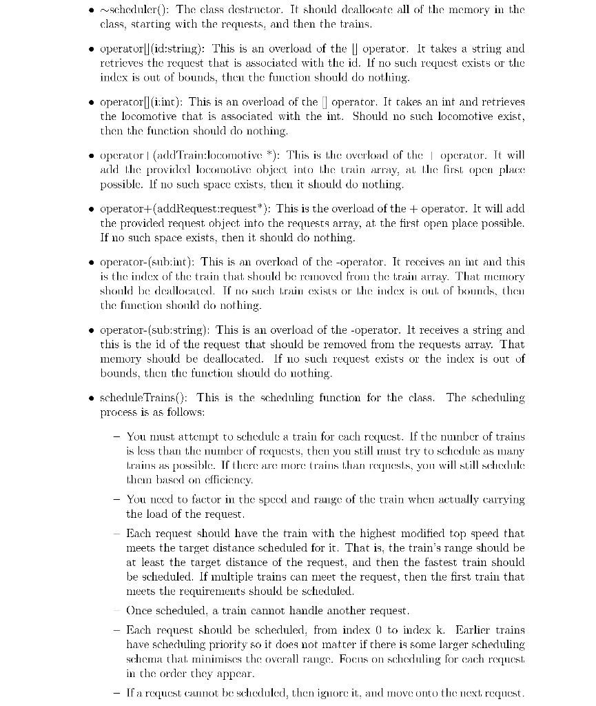 Solved C++. Complete schedule.h and schedule.cpp. Include a | Chegg.com