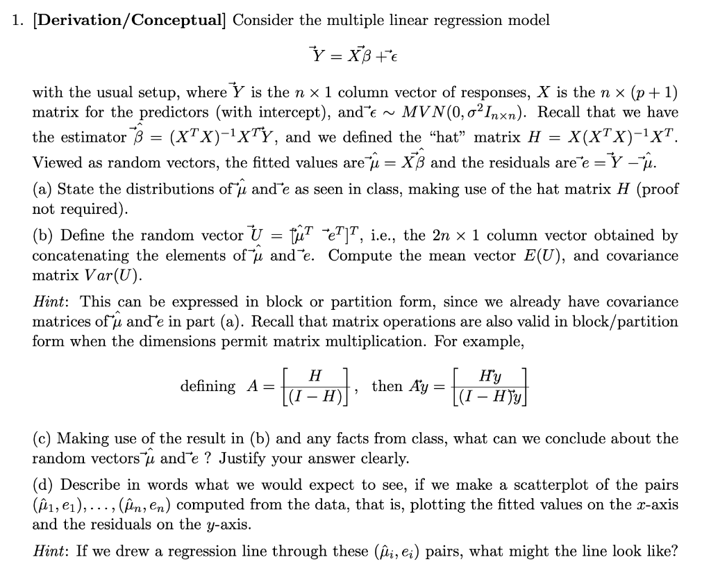 Solved 1. [Derivation/Conceptual] Consider the multiple | Chegg.com