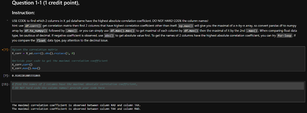 Find the names of 2 columns that have the maximum | Chegg.com