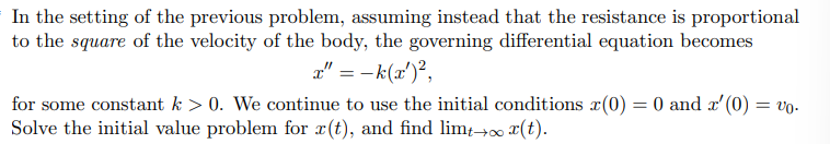 In the setting of the previous problem, assuming | Chegg.com
