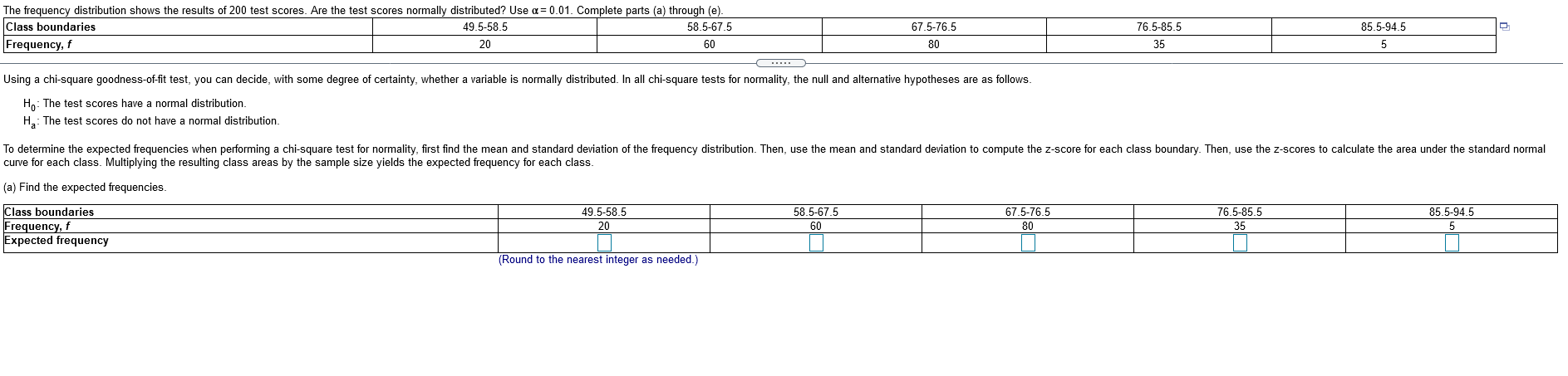Solved Please calculate (a) Find the expected frequencies | Chegg.com