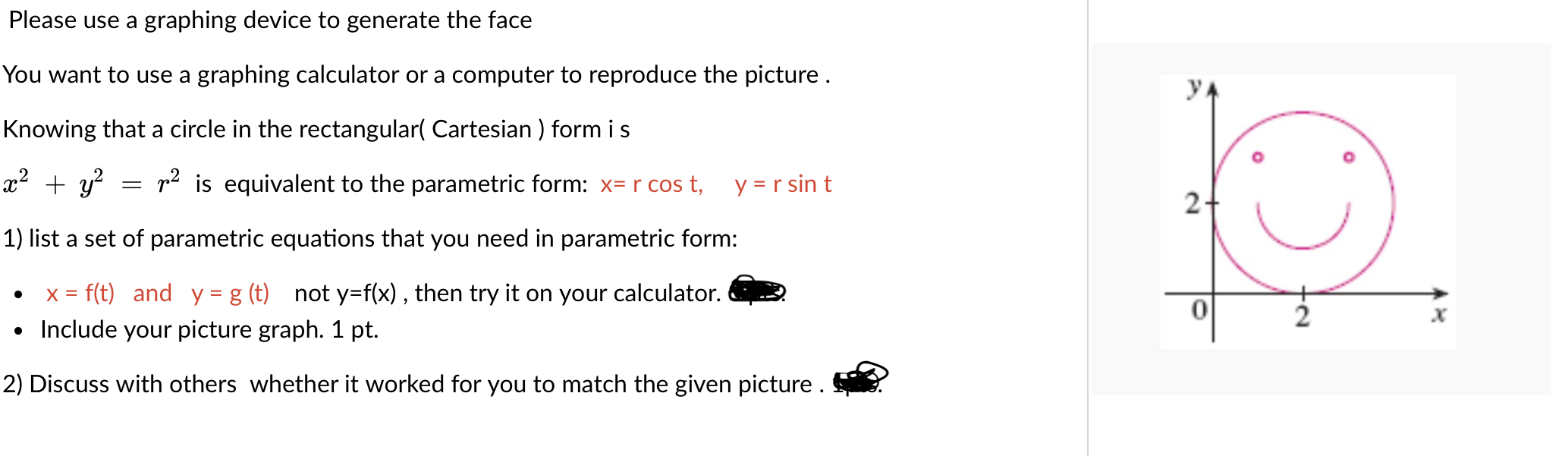 Solved Please Use A Graphing Device To Generate The Face You