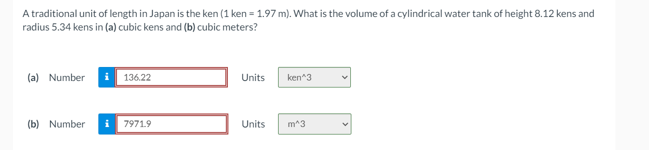 Solved A traditional unit of length in Japan is the ken (1 | Chegg.com