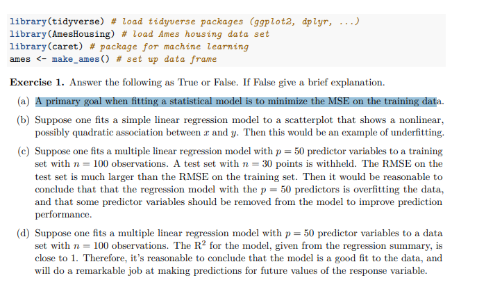 library(tidyverse) # load tidyverse packages | Chegg.com