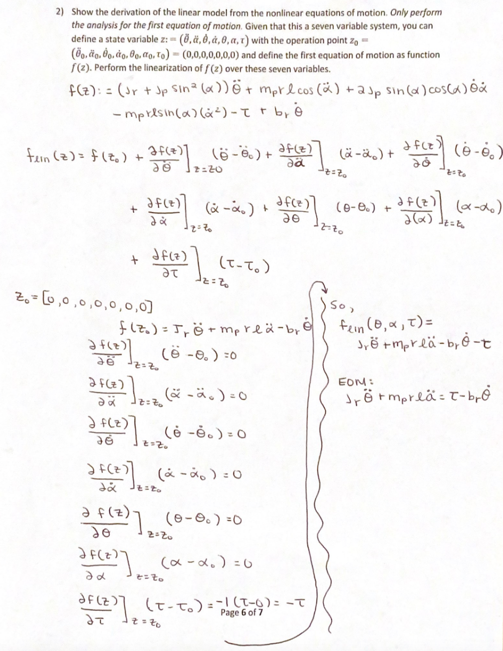 Solved 2) Show the derivation of the linear model from the | Chegg.com