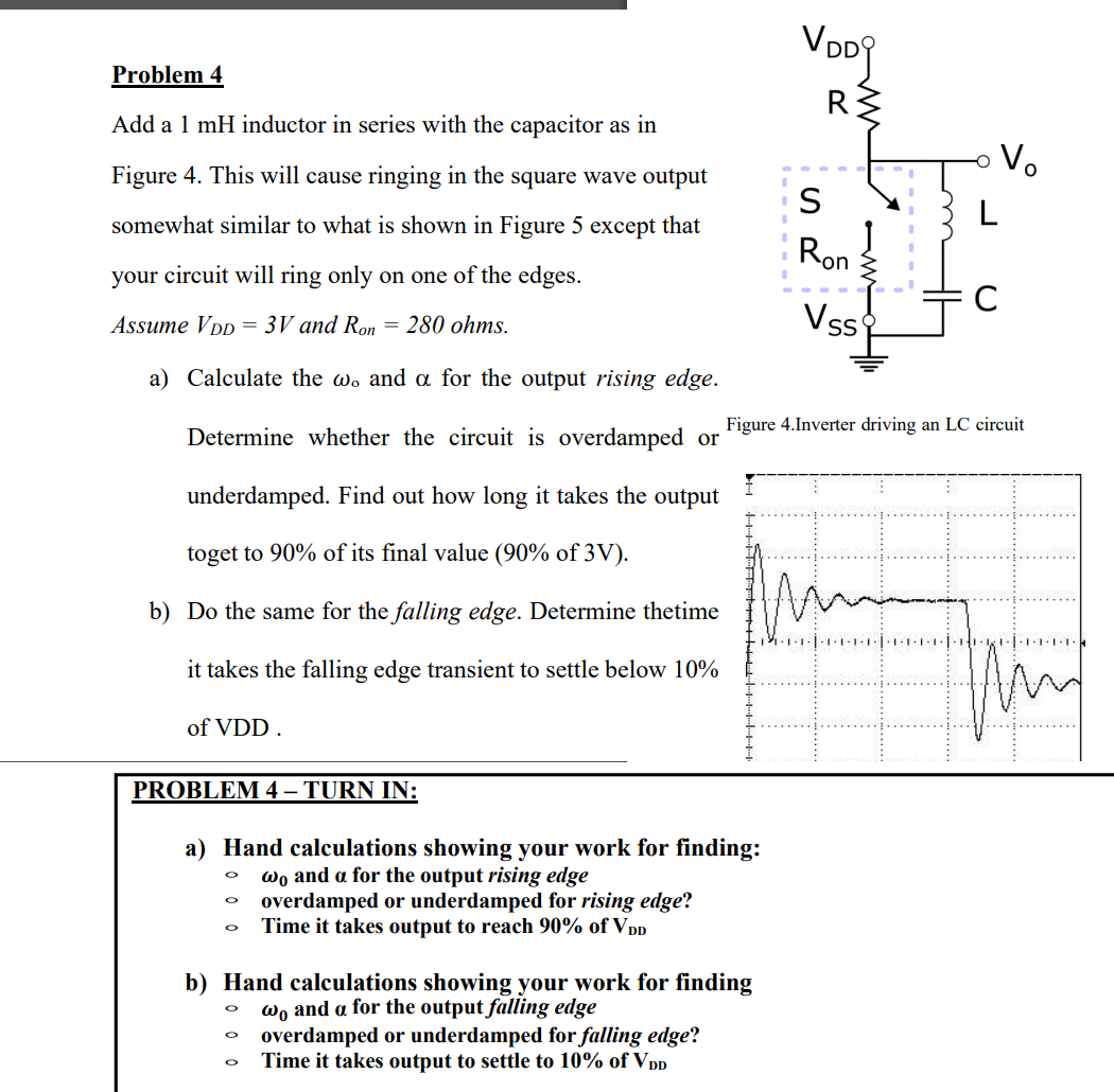 Solved Add a 1mH inductor in series with the capacitor as in | Chegg.com