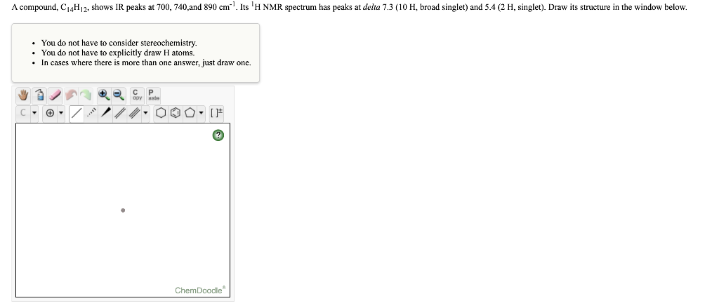 Solved A compound, C4H12,shows IR peaks at 700, 740,and 890 | Chegg.com