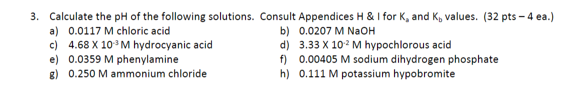 Solved Use OpenStax Chemistry: Atoms First 2e for Ka and | Chegg.com