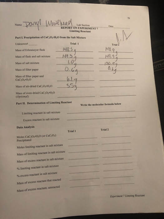 Solved 79 Lab Section REPORT ON EXPERIMENT Date Limiting | Chegg.com