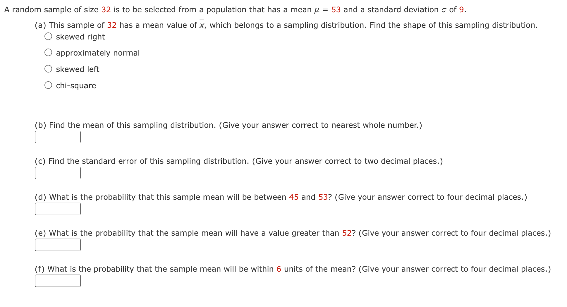 Solved A random sample of size 32 ﻿is to be selected from a | Chegg.com
