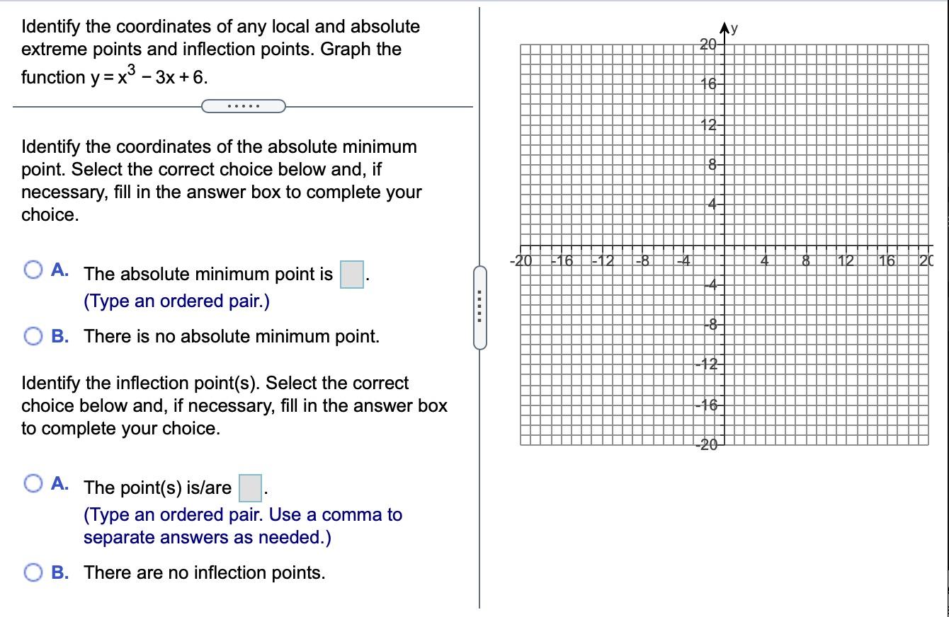 Solved 20 Identify the coordinates of any local and absolute | Chegg.com