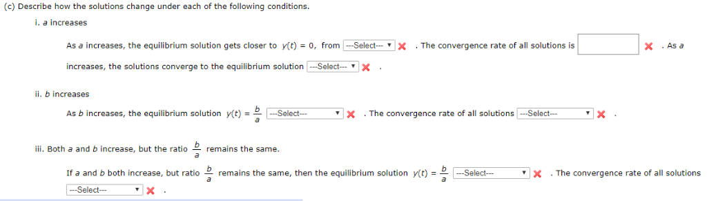 Solved Consider the differential equation dy--ay+b, dt (a) | Chegg.com
