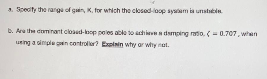 Solved Consider the following closed-loop root locus plot | Chegg.com