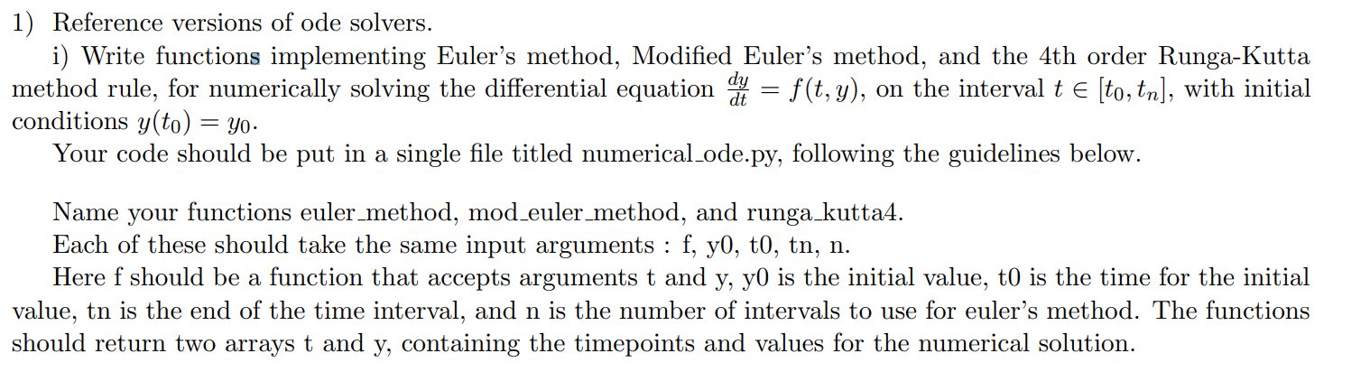 Solved I completed euler method and modified euler but, i am | Chegg.com
