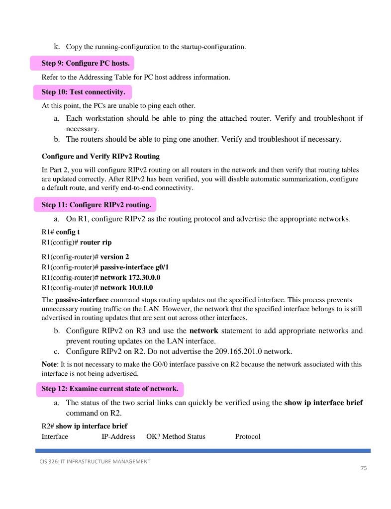 Solved What is the solution for this lab with the network | Chegg.com