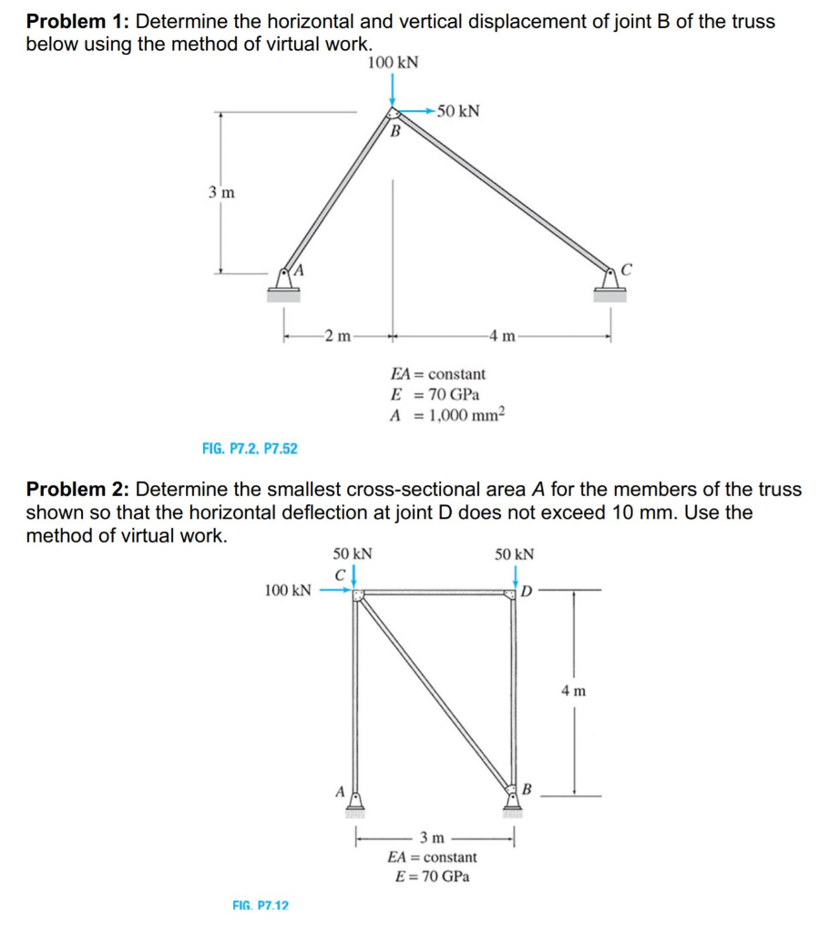 Solved Problem 1: Determine the horizontal and vertical | Chegg.com
