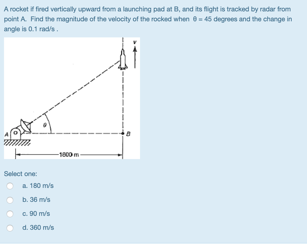 Solved A rocket if fired vertically upward from a launching | Chegg.com