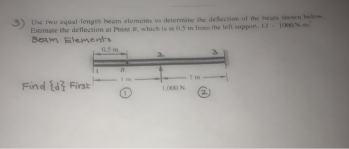 Solved Use two equal-length beam elements to determine the | Chegg.com
